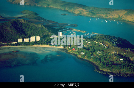 Aerial of Hamilton Island, Whitsundays, Queensland, Australia Stock ...