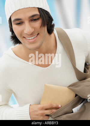 mail, old mail bag, letter, German Federal Post Office, Germany, circa ...