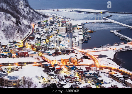 Snow covered Rausu Town in Japan Stock Photo - Alamy