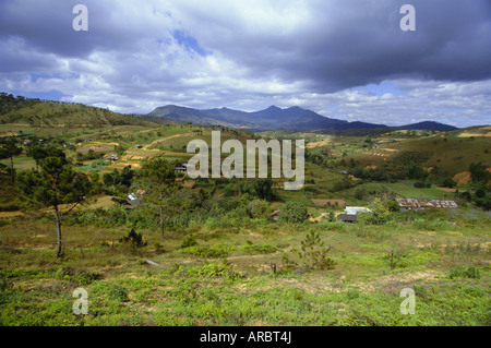 Typical landscape near Dalat, Central Highlands, Vietnam, Indochina ...
