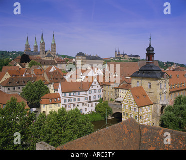 Bamberg, UNESCO World Heritage site, Little Venice , Regnitz river, Old ...
