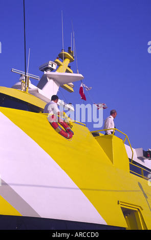 Wight Link fast cat catamaran from Portsmouth to Ryde on the Isle of ...