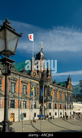 The City Hall of Malmo, Sweden finished in 1546 stands at one corner of ...