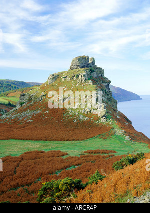 Castle Rock and Wringcliff Bay at The Valley of the Rocks near Lynton ...