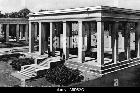geography / travel, Germany, Munich, Königsplatz, view, postcard, 1930s ...