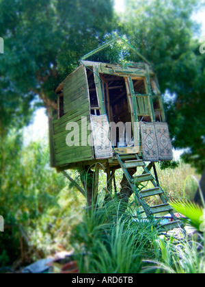 Ramshackle tree house Akyaka Turkey Stock Photo - Alamy