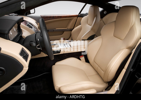 2005 Aston Martin DB9 in Black - Rear seats Stock Photo - Alamy
