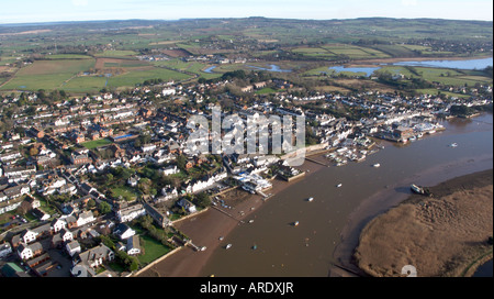 Aerial views over Topsham. Exeter. Devon. UK Stock Photo - Alamy