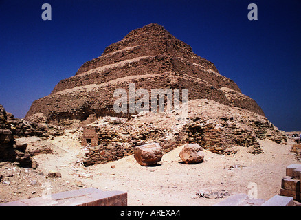 The step pyramid of the king Zoser .The first pyramid ever built in ...