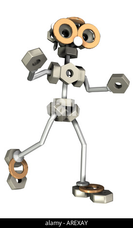 screws man mascot and symbol for mechanics and technology Stock Photo ...