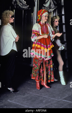 female showgirl circus performers back stage Stock Photo - Alamy