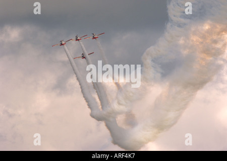 Group of four stunt planes from the Aeroshell flying group perform at ...