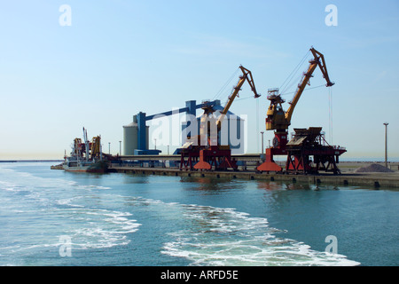 Dock with cranes Stock Photo - Alamy