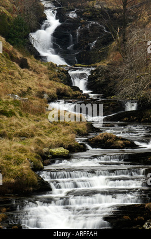 Wales stream running down Eunant Valley Stock Photo - Alamy