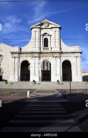 Italy, Sardinia, Cagliari. Basilica Nostra Senora di Bonaria church ...