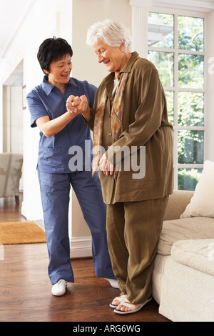 90 year old woman at home MR Stock Photo - Alamy