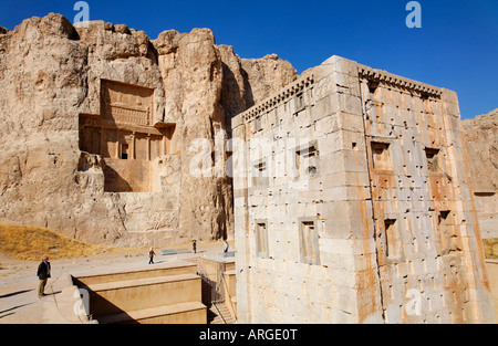 Kaba-i Zardust building and the royal Archaemenid tombs at Naqsh-i ...