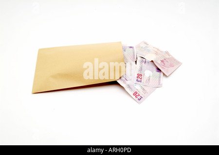 Brown envelope full of cash bribery and corruption Stock Photo ...