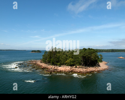 little island skerry on Baltic Sea between Finland and Sweden in the ...