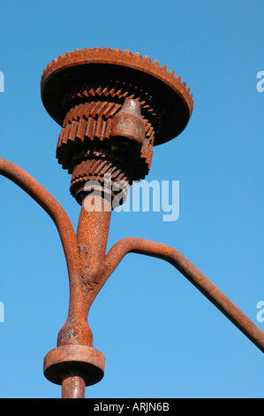 Sculpture of a man made from scrap metal Stock Photo - Alamy