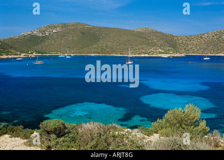 Clear blue waters of Cabrera Island, Cabrera National Park, Cabrera ...
