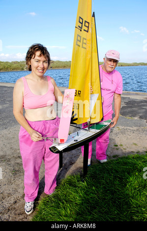 Competitors in the Marblehead class model yacht racing championships ...