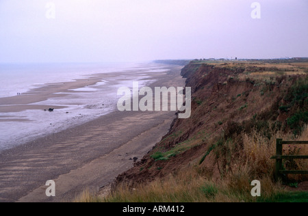 Coastal erosion and defence; cliffs at Mappleton, near Hornsea, East ...