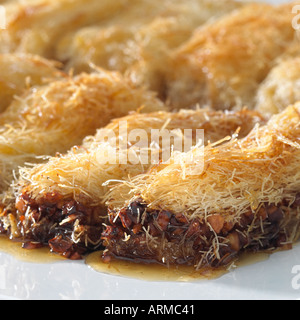 Kataifi shredded filo pastry with almonds syrup cinnamon single slice ...
