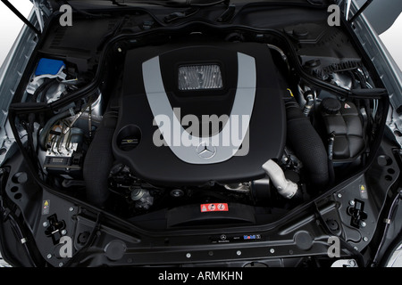 2008 Mercedes-Benz CLS-Class CLS63 AMG in Silver - Engine Stock Photo ...