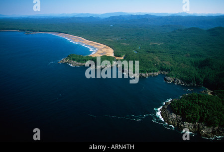 Aerial of Cape Caution, Central Coast, Inside Passage, British Columbia ...