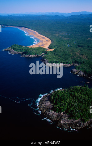 Aerial of Cape Caution, Central Coast, Inside Passage, British Columbia ...
