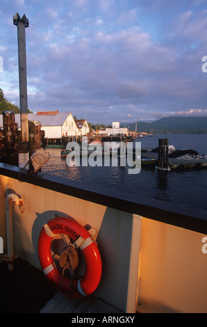 Alert Bay waterfront with cannery row, Vancouver Island, British ...