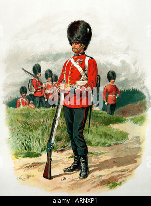 English Guards in 19th Century Uniform Stock Photo - Alamy
