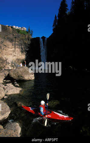 USA, Washington State. Kayaks, paddles, people at the Northwest ...