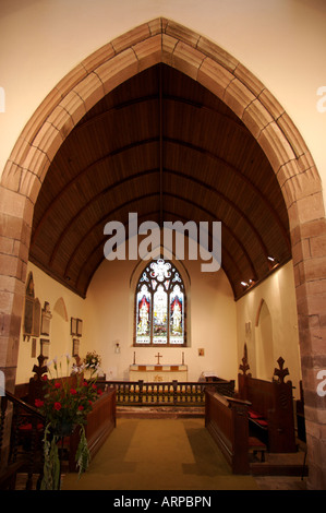 Interior Parish Church St Nicholas Trellech Stock Photo - Alamy