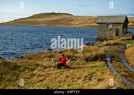 Devoke Water boathouse Lake District National Park England Stock Photo ...