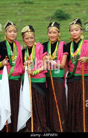[Tamang traditional costume Nepal] Stock Photo - Alamy