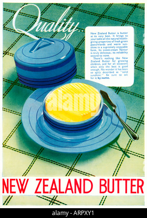 1938 UK Magazine New Zealand Butter Advert Stock Photo - Alamy