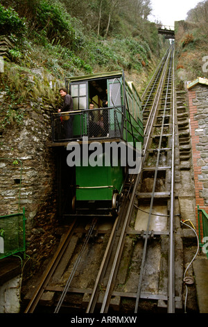 Devon Lynmouth water powered cliff railway Stock Photo - Alamy