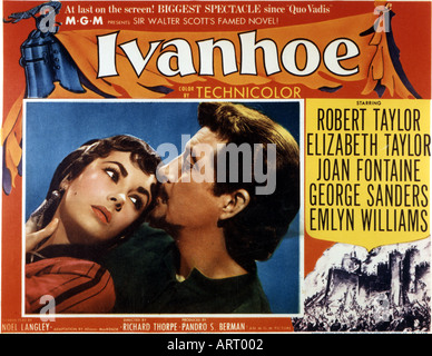 ROBERT TAYLOR, ELIZABETH TAYLOR POSTER, IVANHOE, 1952 Stock Photo - Alamy