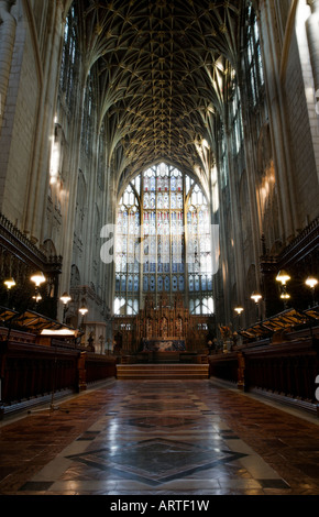 Gloucester Cathedral, towards the Great East Window Stock Photo - Alamy