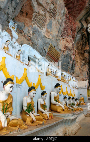 Buddhist cave temple near Moulmein, Mon State, Lower Burma, (Myanmar ...