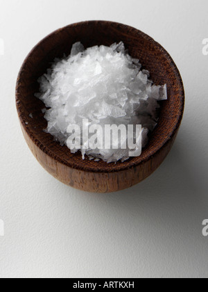 A pot of Maldon salt on a white background editorial food Stock Photo ...