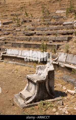 The Ancient Greek theatre of Orchomenos, Arcadia, central Peloponnese ...