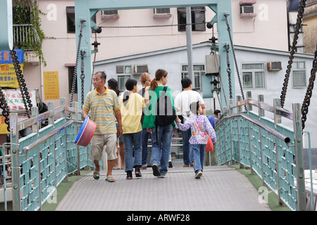 Pedestrian Bridge Connecting Lantau Island and Smaller Island which ...