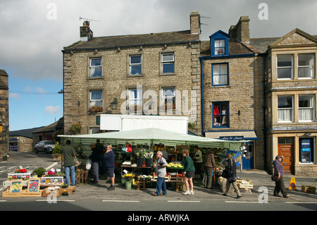 Market Day at Hawes Market Town Wensleydale Yorkshire England Stock ...