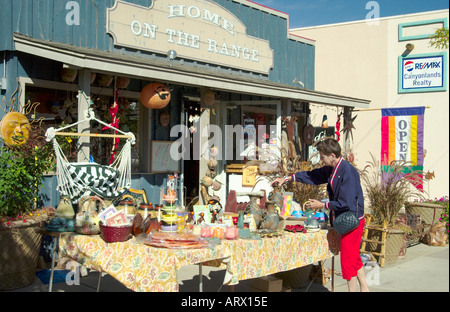Sidewalk shopping in Moab Utah USA Stock Photo - Alamy