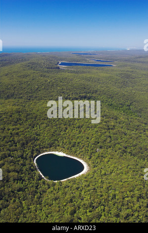 Basin Lake K'gari / Fraser Island Queensland Australia aerial Stock ...