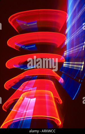 abstract neon lights zoomed prism deep space Stock Photo - Alamy