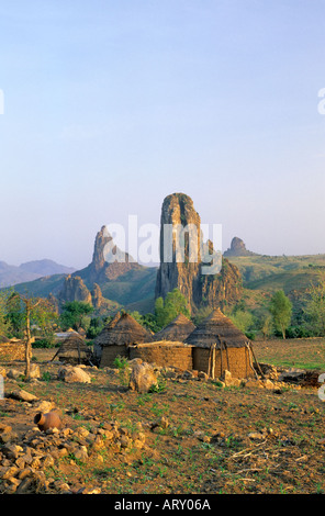 The village of Kapsiki, Rhumsiki, Mandara mountains, Cameroon Stock ...